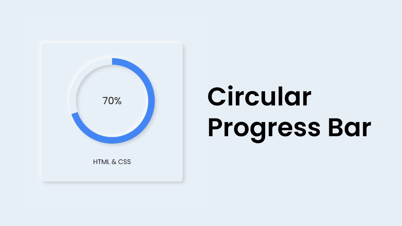 How To Make A Circular Progress Bar With Html Css and Javascript