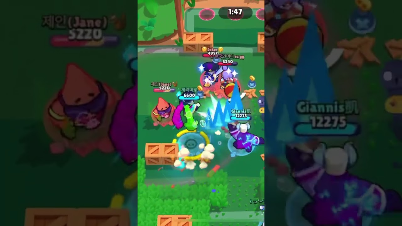 Jane BOT BUZZ 840 DAMAGE🥲#shorts #brawlstars #ai #bot #buzz #patrickstar #spongebob