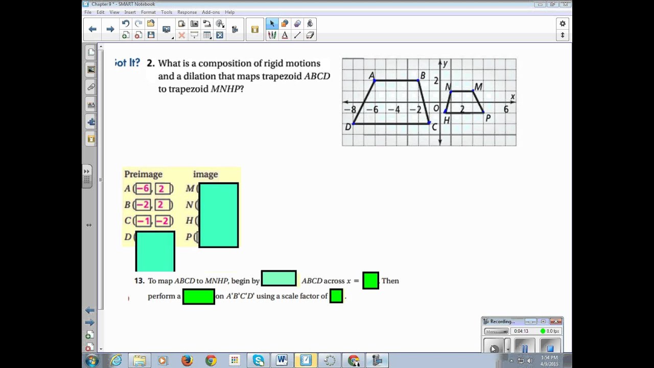 Geometry Chapter 9 Section 7 Similarity Transformations