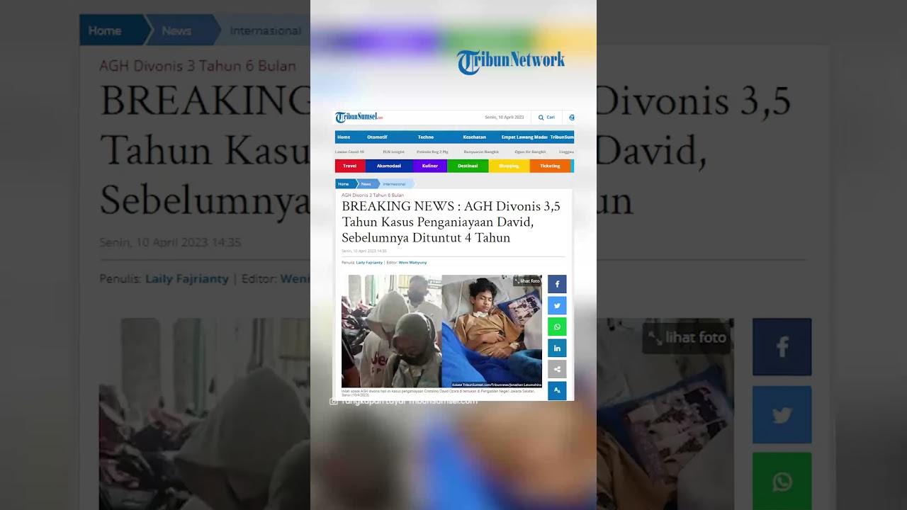 AGH Divonis 3,5 Tahun Penjara, Mantan Mario Dandy Terbukti Ikut Melakukan Penganiayaan David ...