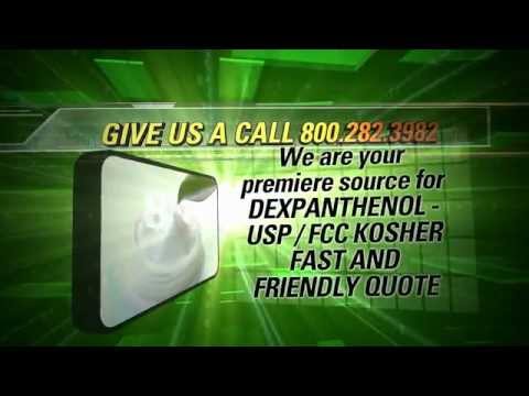 Dexpanthenol - USP FCC Kosher Distributors - Bulk Chemical Supplier for Dexpanthenol USP FCC Kosher