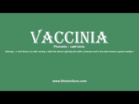 How to Pronounce vaccinia with Meaning, Phonetic, Synonyms and Sentence Examples