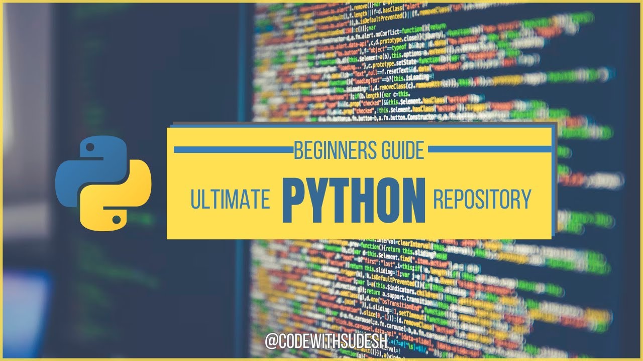 Ultimate Python Repository for Beginners | Github -SudeshDR | CodeWithSudesh #programming #python