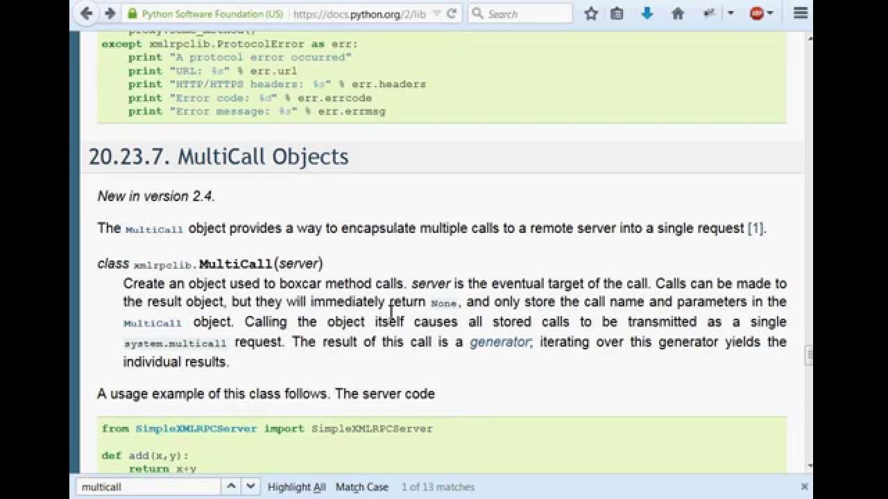 Python [XML-RPC] 04 Multicall