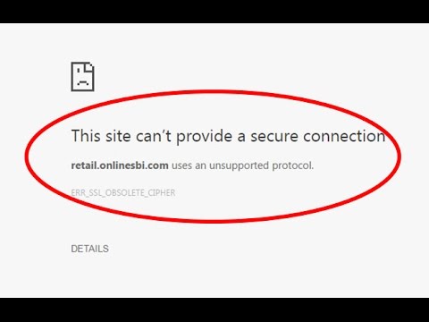 Fix This site can’t provide a secure connection|ERR_SSL_OBSOLETE_CIPHER in google chrome
