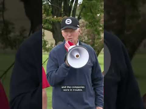 President Biden joins the UAW strike picket line in Michigan #shorts