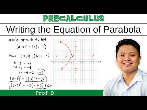 Writing Equation of A Parabola in Standard and General Form - @ProfD ...