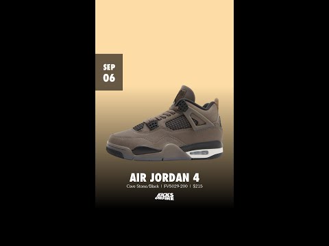 Air Jordan 4 Cave Stone / Black - September 6, 2025