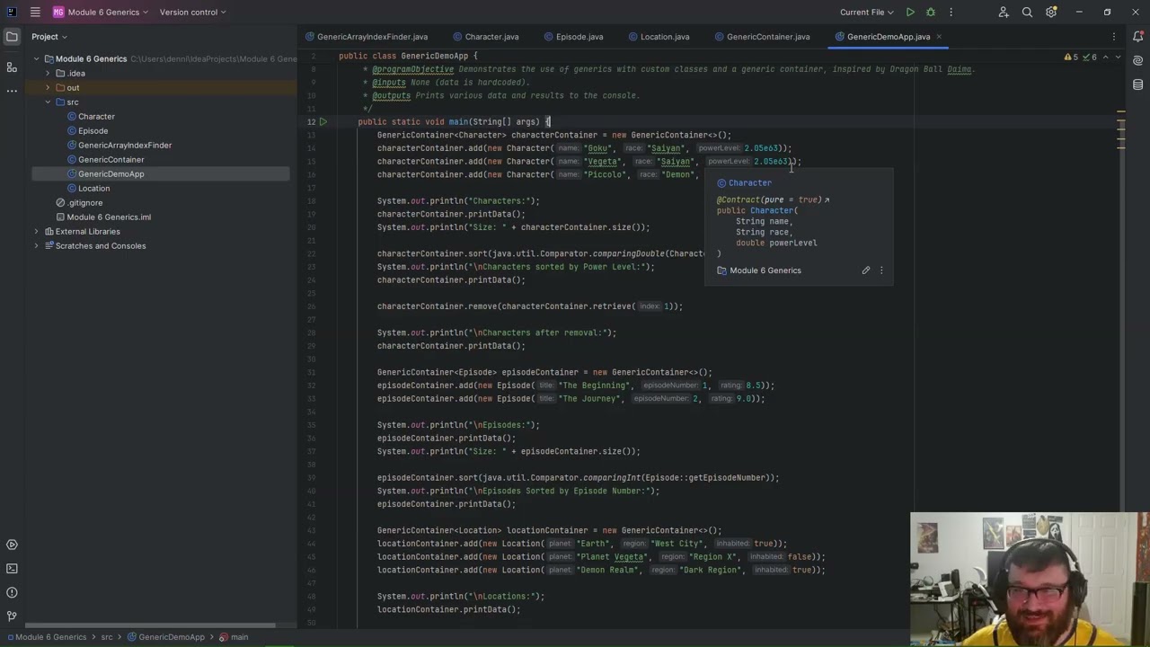 Module 6 Programming Assignment: Generics