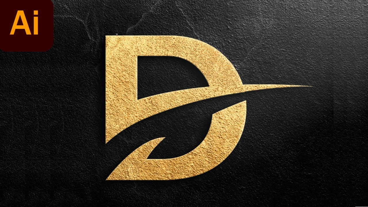 How to Design Luxury Letter D Logo in Adobe Illustrator | Professional Gold Logo Design 2026