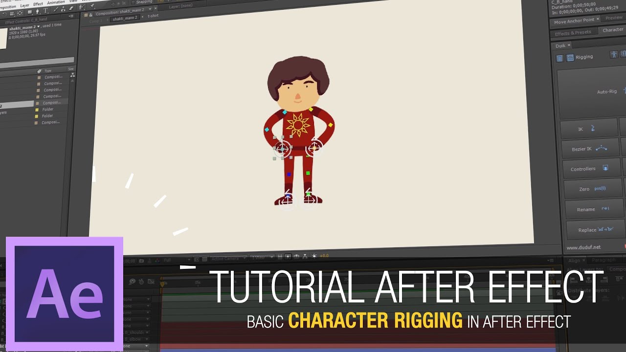 After Effects Tutorial - Basic Character Rigging in After Effect