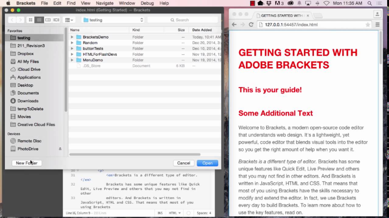 Adobe Brackets Overview and Tutorial
