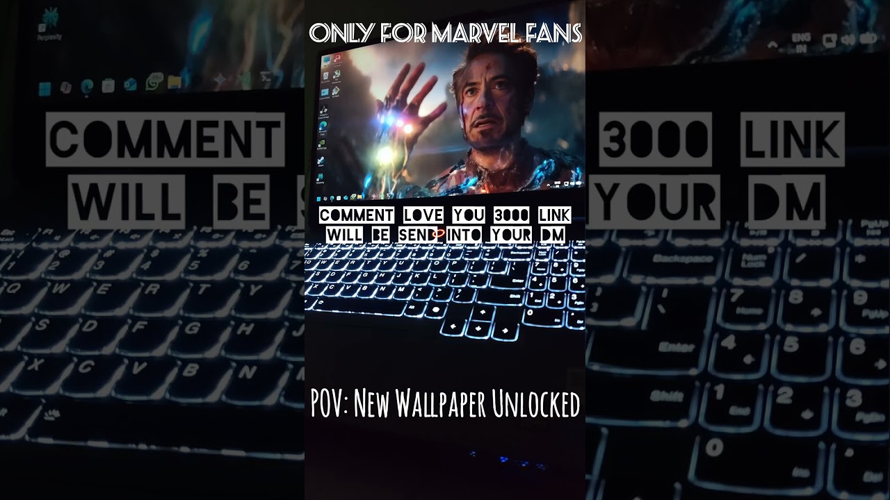 💥 Only for Marvel Fans | Iron Man Snap Live Wallpaper 🔥 | Lenovo LOQ Setup ⚡