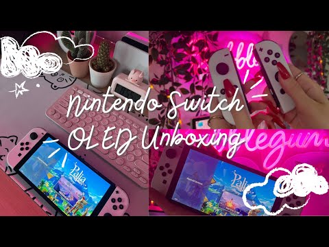 '*•.¸♡ Nintendo Switch OLED Aesthetic Unboxing 2024 ♡¸.•*'🐇