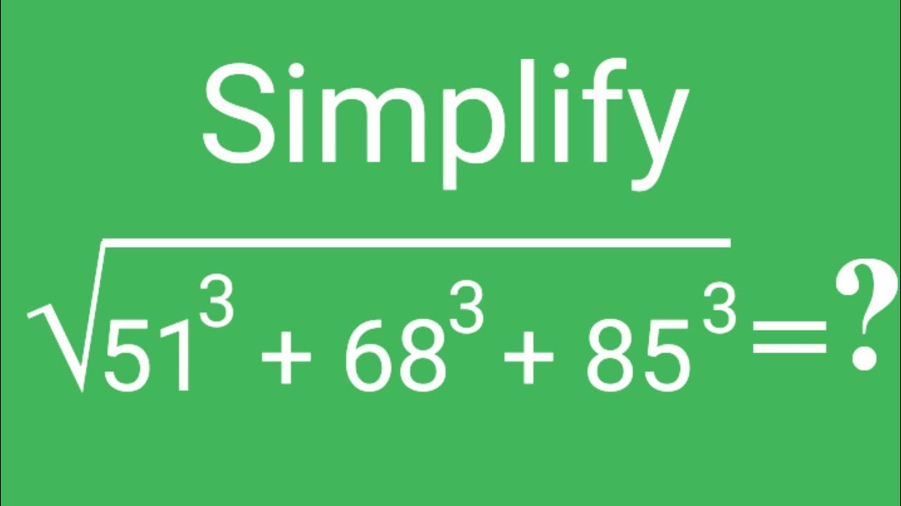 A Nice Square Root Math Simplification/How to solve this problem?