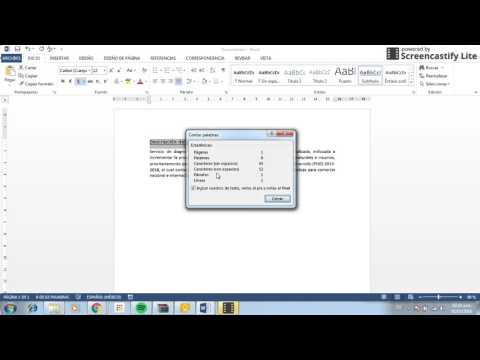 Como contar caracteres en Word 2013