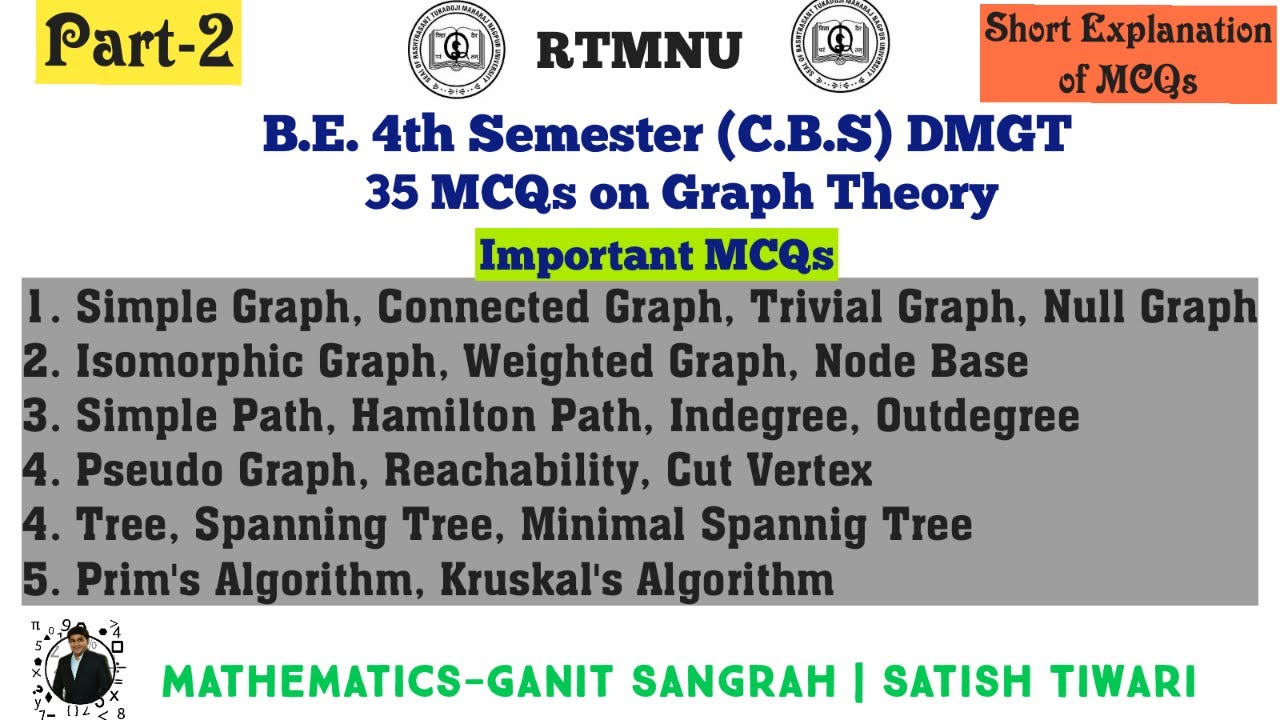 MCQ on Graph Theory || DMGT || Lecture-2