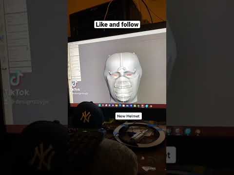 Meshmixer-Sculpting New Helmet #thingiverse #3d #fyp #3dmodel #art #shorts #sculpting #digitalart
