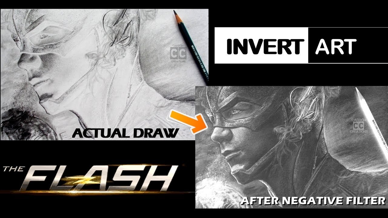 The Flash: Barry Allen(Grant Gustin) - Timelapse | Invert Art | Carbon Creations