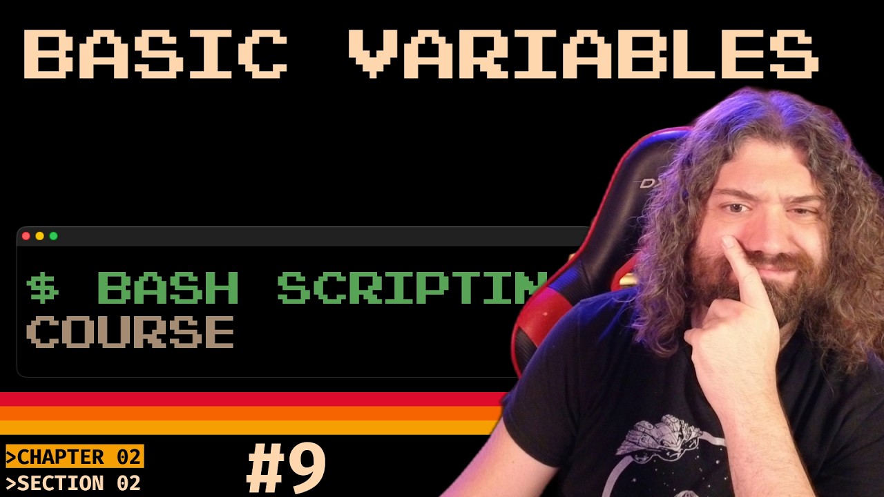 Bash Scripting Course - Basic Variables (setting, modifying, storing command output) (pt9)