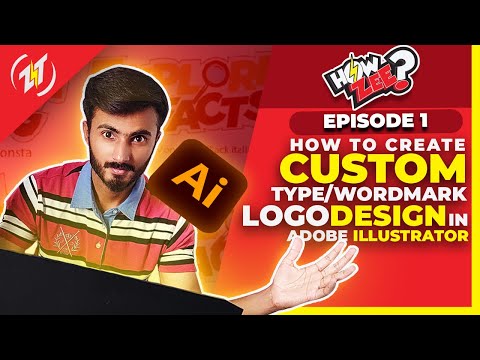 How to create Wordmark logo design in Adobe illustrator | Urdu/Hindi | #HowZee ( Episode 1 )