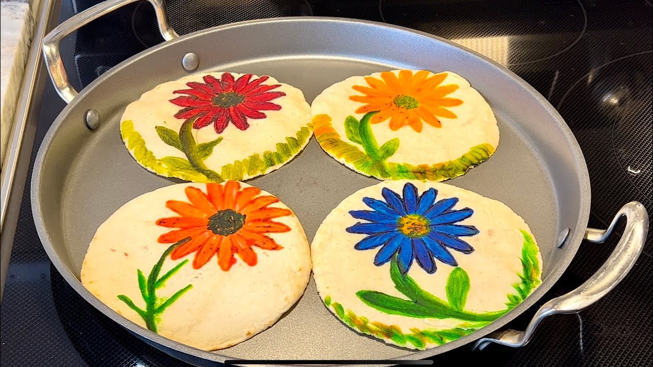 Tortillas de Maíz 🌽 Pintadas a Mano ✍️ Flores