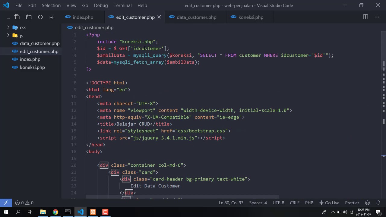 5  Menambahkan Edit Dan Hapus Data PHP Mysql [SELESAI]