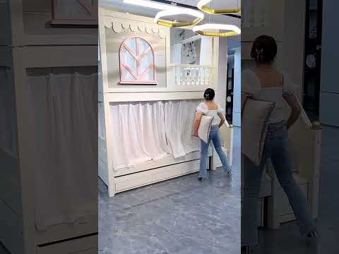 Upper and lower storage balance children's bed