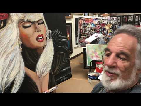 Yaacov Heller paints Lady Gaga
