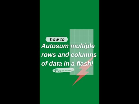 #3 How to autosum multiple rows and columns of data in Excel. #exceltricks #exceltips #autosum