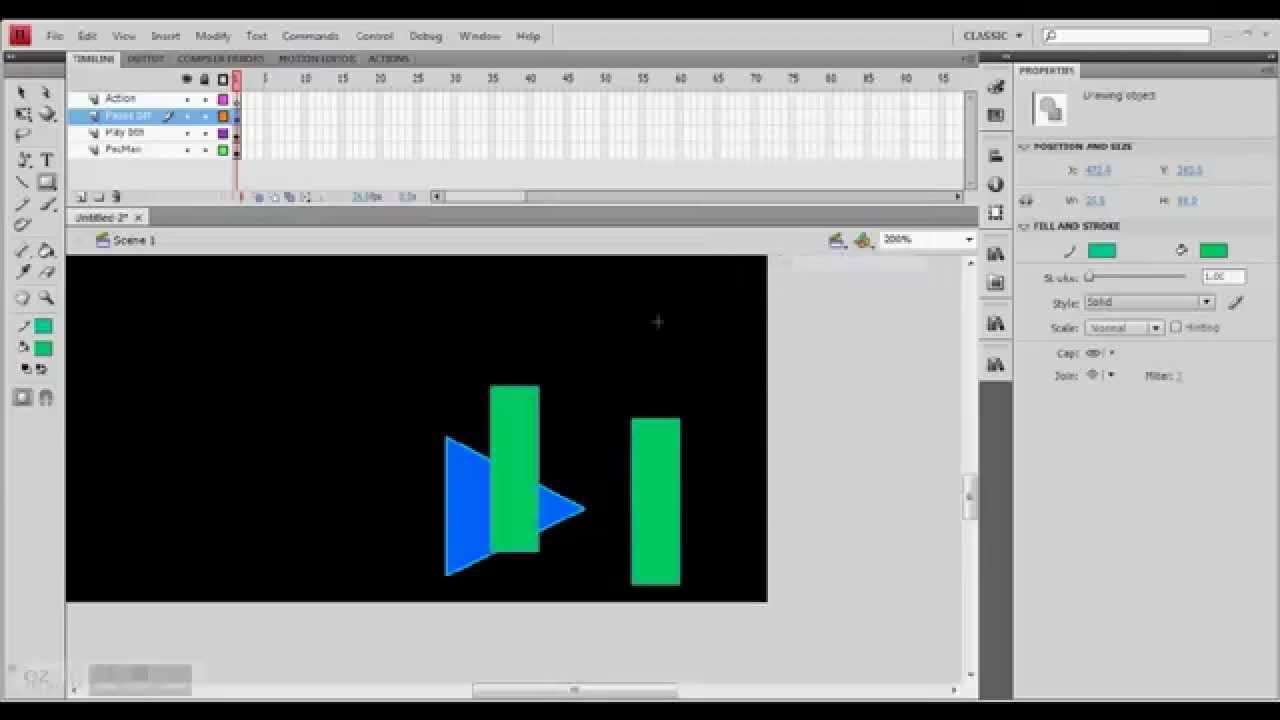 Play and Pause Buttons in Adobe Flash | ActionScript 3