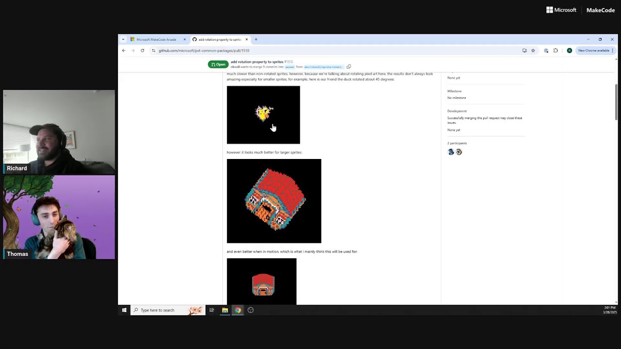 Playing with the new MakeCode Arcade release!