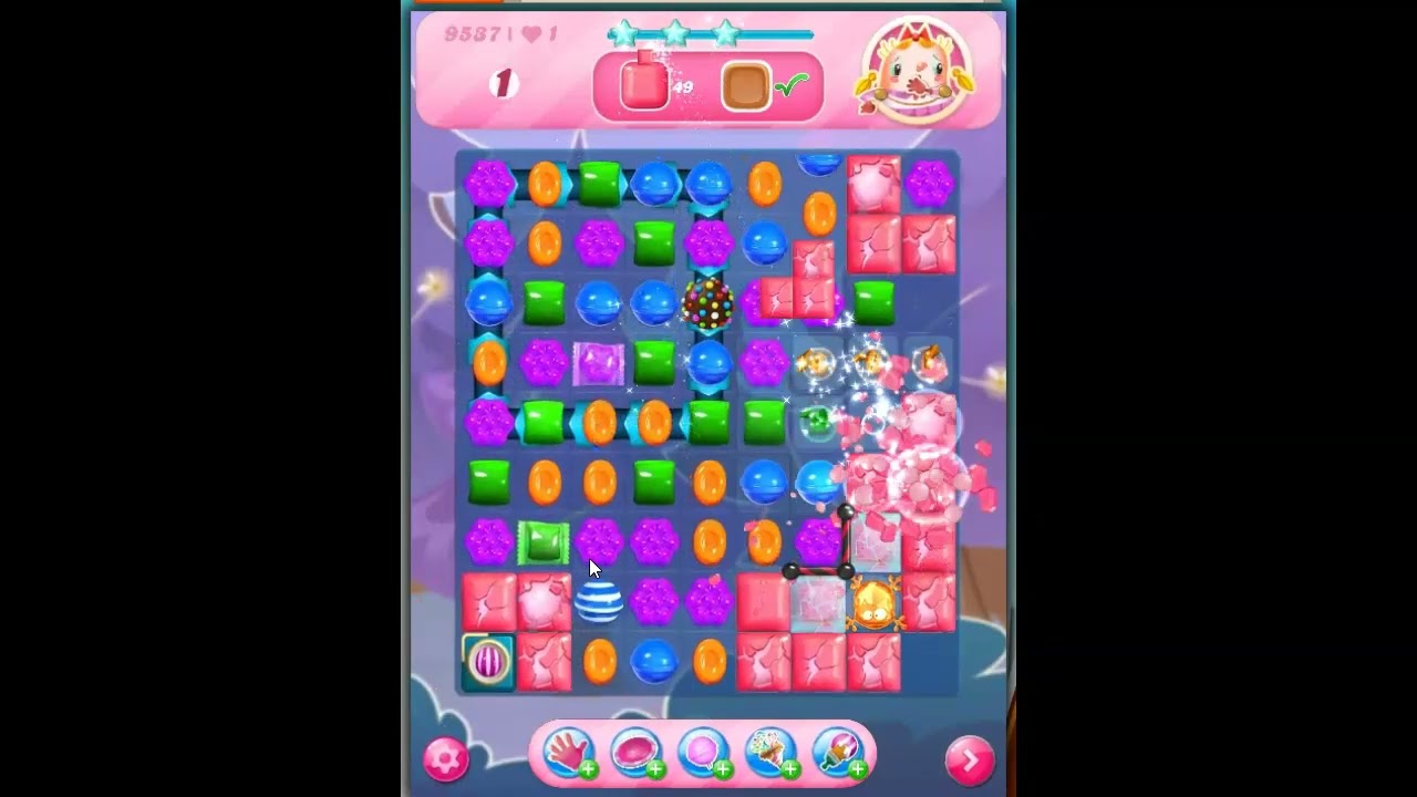 Candy Crush Saga Level 9537 1 Boosters