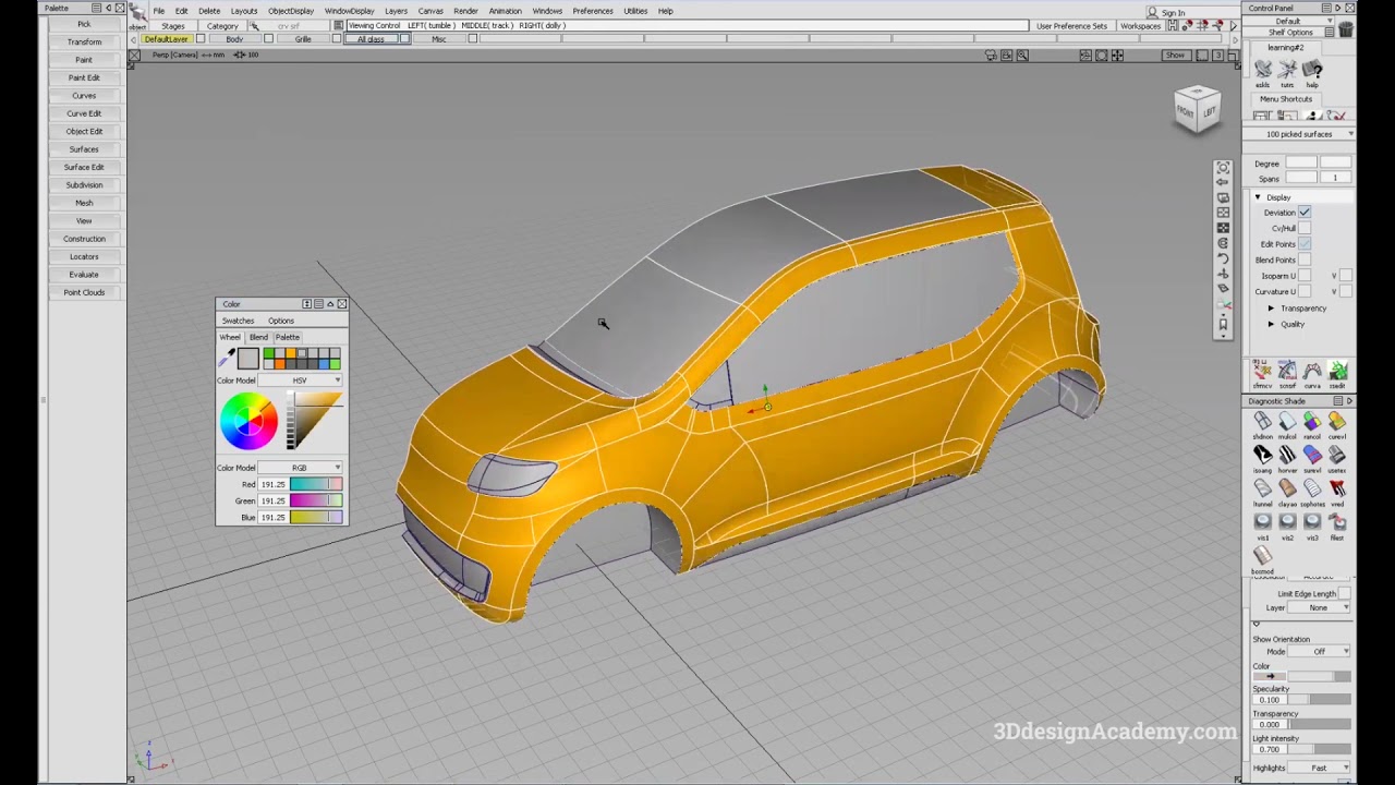 Autodesk Alias Basic Tutorials 10 - Layers