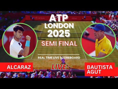 Carlos Alcaraz vs Roberto Bautista-Agut Live Scores: ATP London 2025 Semi Finals