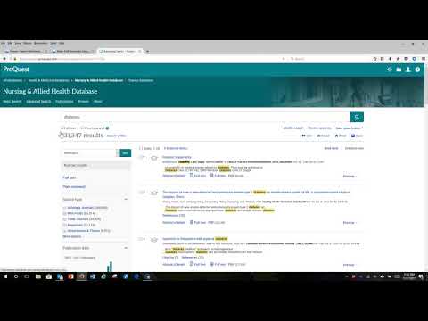 Searching Nursing & Allied Health Database