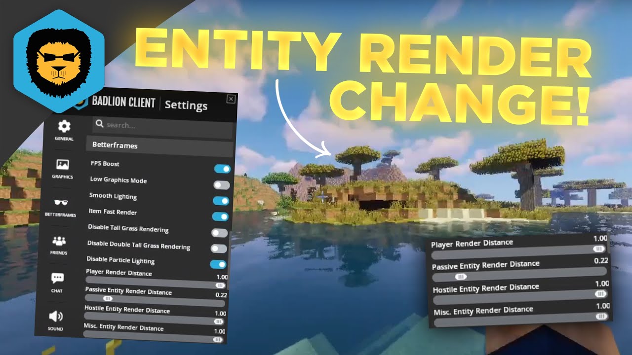 Betterframes - Entity Distance Change