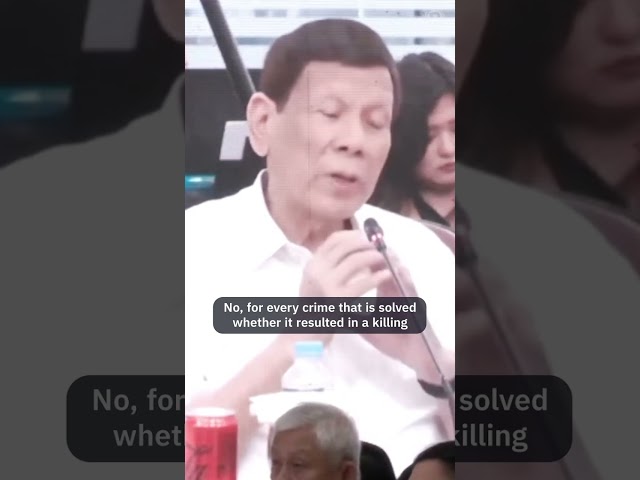 Duterte admits police reward for 'crimes solved,' but withholds source ...