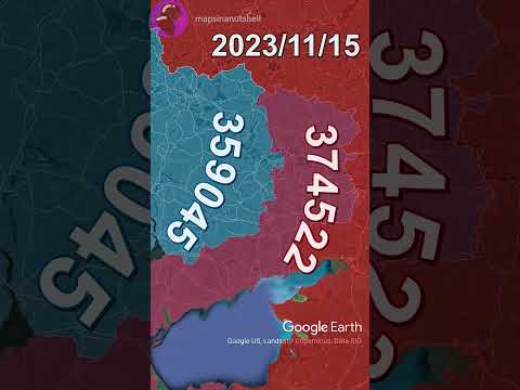 Russian Invasion of Ukraine: All of December 2023 using Google Earth