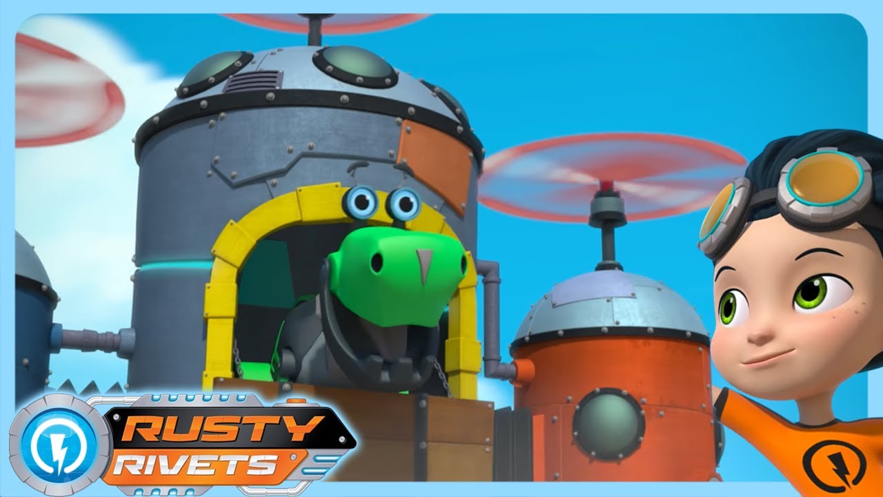 Rusty's DIY Fort for Botasaur! | Rusty Rivets | Cartoons for Kids