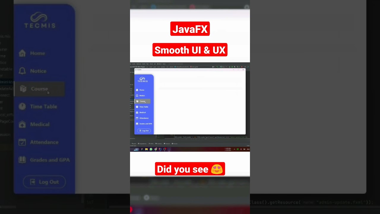 Look at these Smooth UI UX Design | JavaFx 😍 #futuretech
