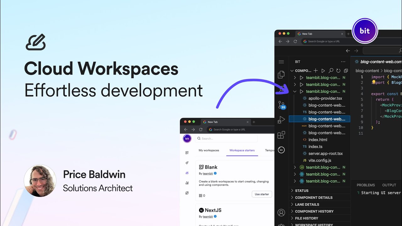 Effortless development with Bit Cloud Workspaces