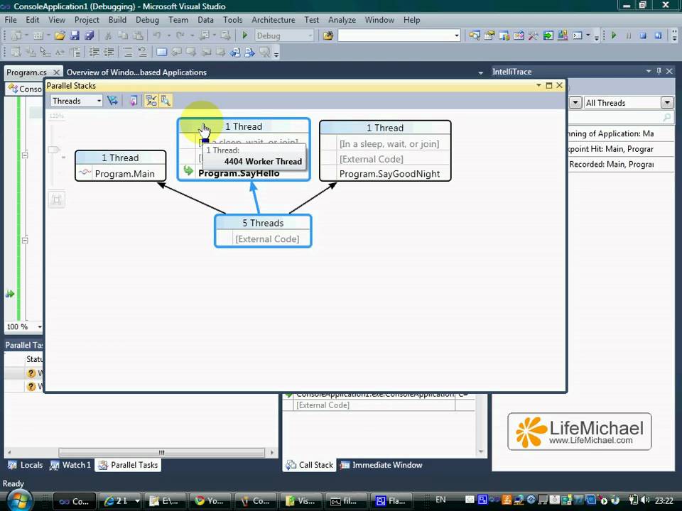 Visual Studio 2010 Parallel Stacks Window
