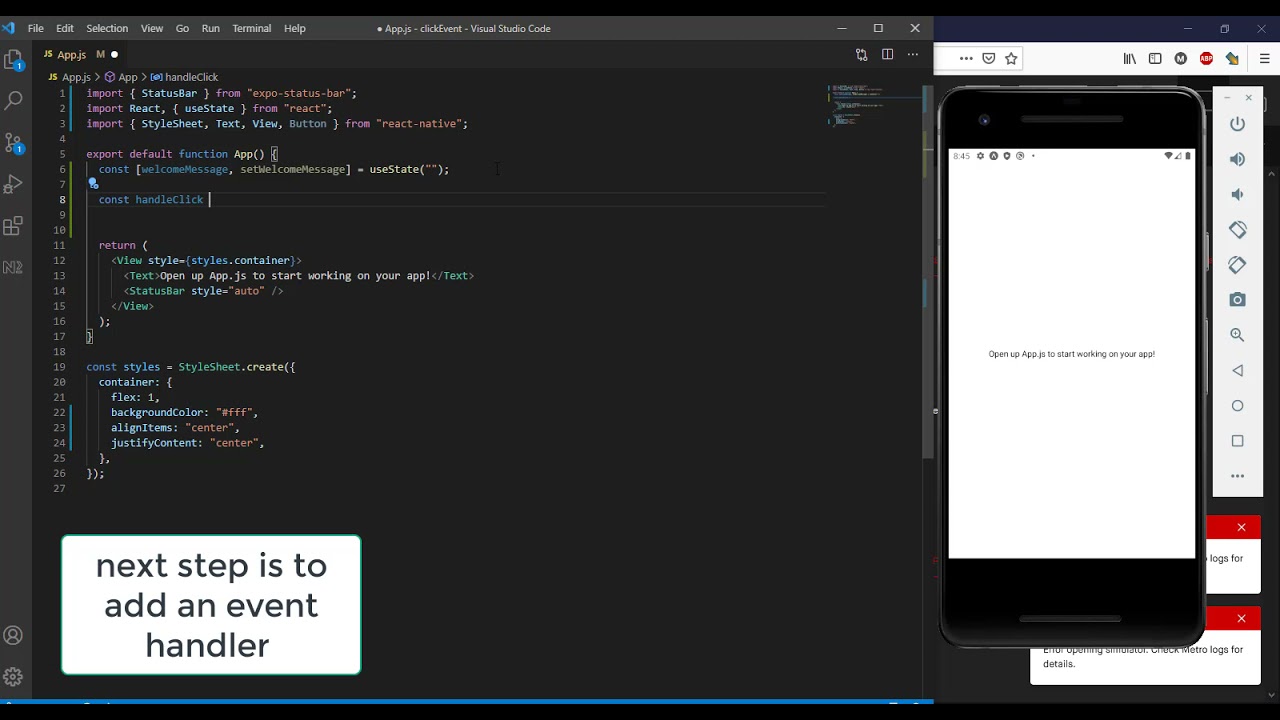 React Native Button Click
