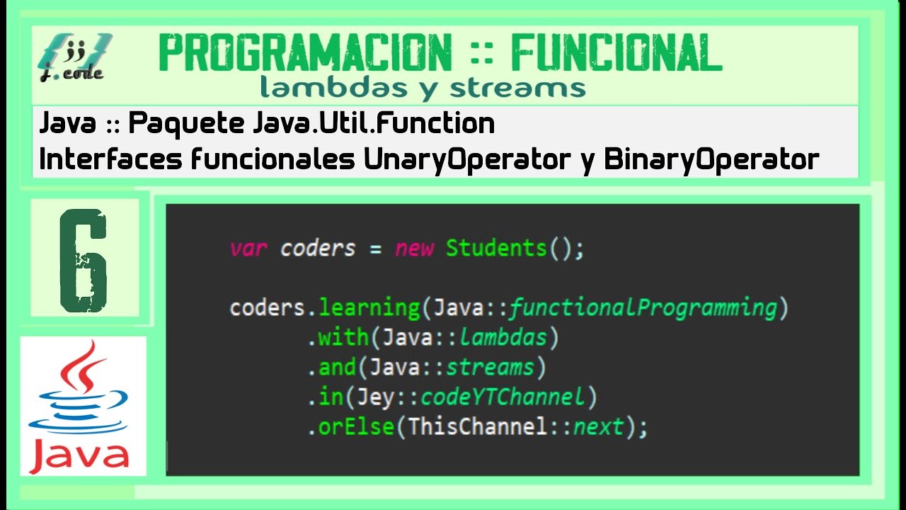 Programación FUNCIONAL en JAVA | UNARYOPERATOR | BINARYOPERATOR | Lambdas en java
