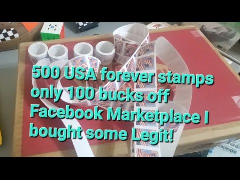 500 Forever Stamps Facebook Marketplace Only $100.00! I bought some Unenveloping & Review!