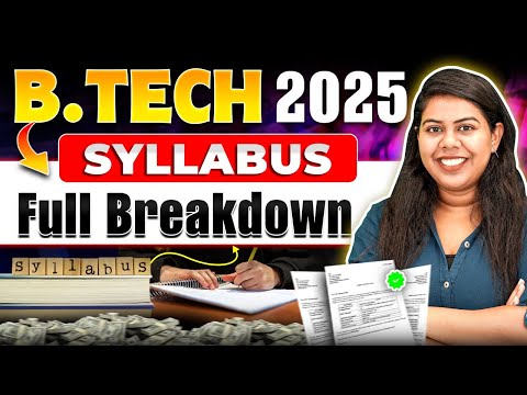 BTech CSE 2025 Syllabus Full Breakdown | First Year Subjects Explained #BTech #CSE #BTechSyllabus