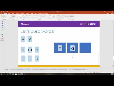 Kinder ELA 5.2 Day 4 Build Words: Spell Words with v and y