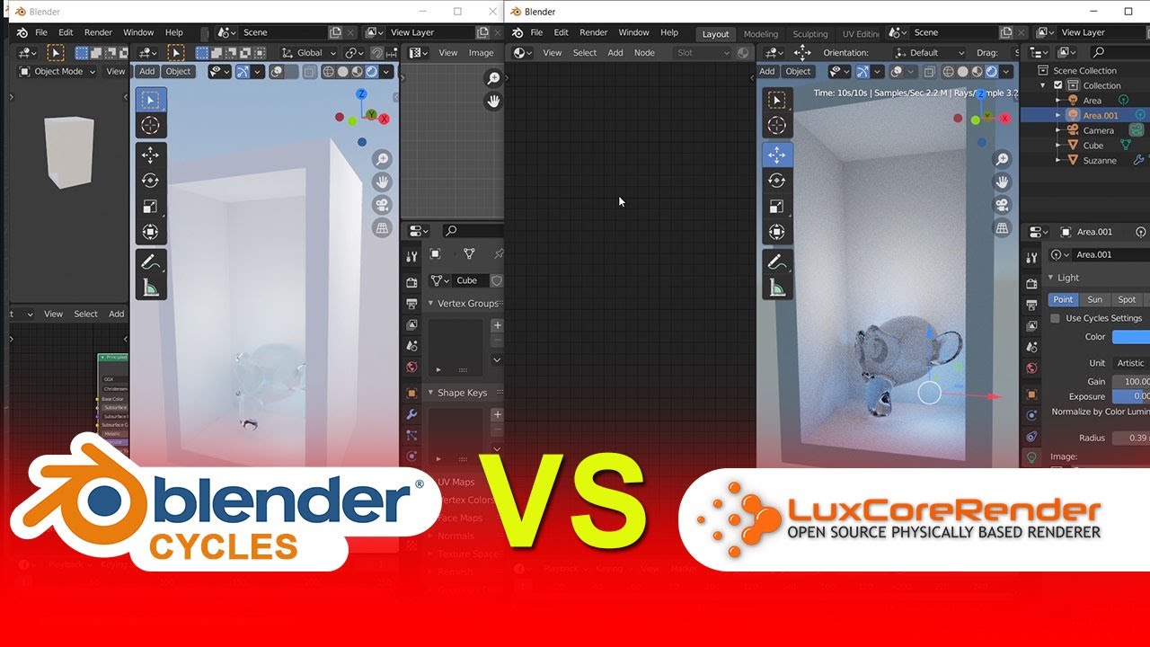 luxcore render for blender vs cycles render engine