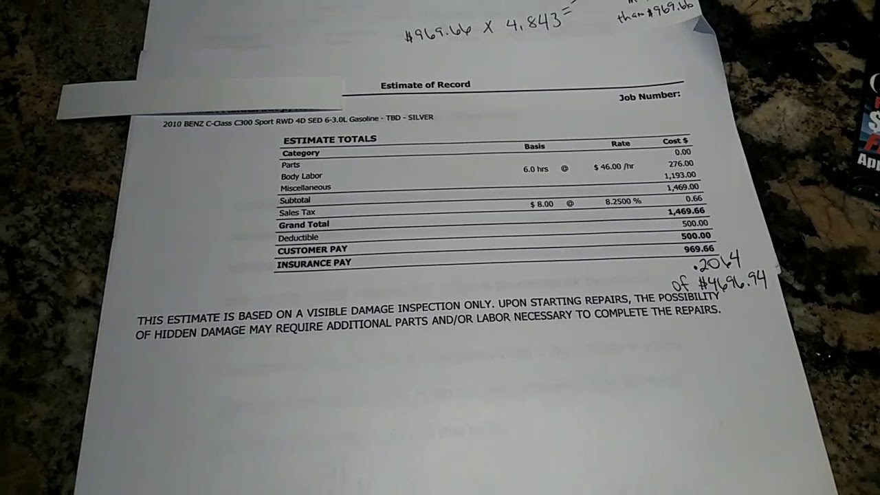 Example 3 - Hail Estimate / Supplement
